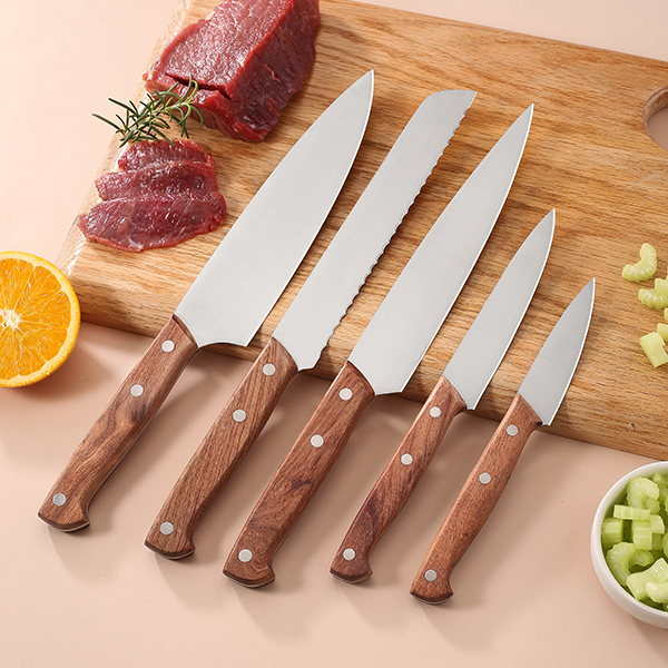 Wholesale Customized Luxury Rose Wood Household Knife Sets ...